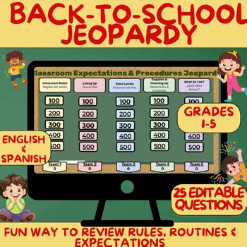 Back To Babe Jeopardy Game Procedures Rules Routines Class Expectations