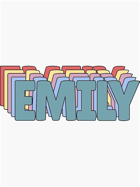 Emily Name Sticker For Sale By Ashleymanheim Emily Name Name Stickers Cellphone Wallpaper