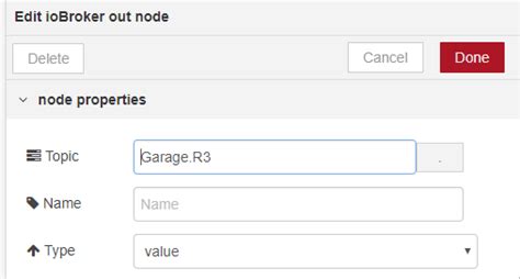 node red iobroker outputnode sendet keine daten