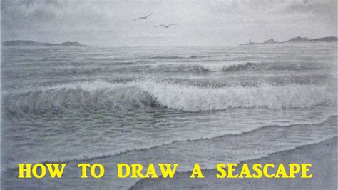 How To Draw Ocean Waves With Pencil
