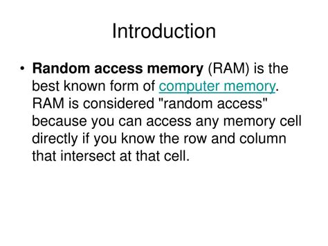 PPT How RAM Memory Works PowerPoint Presentation Free Download ID