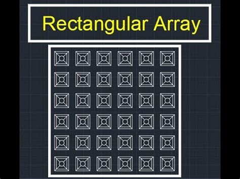 AUTOCAD RECTANGULAR ARRAY COMMND YouTube