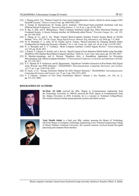 Brain Computer Interface Based Smart Keyboard Using Neurosky Mindwave Headset Pdf