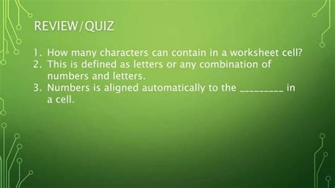 Ms Excel 2013 Formatting Worksheets Pptx Technology And Computing