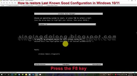 How To Restore Last Known Good Configuration In Windows 10 11 Youtube