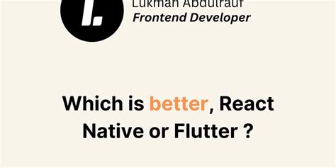 🚀 React Native Vs Flutter Which Cross Platform Framework Wins In 2025 Dev Community