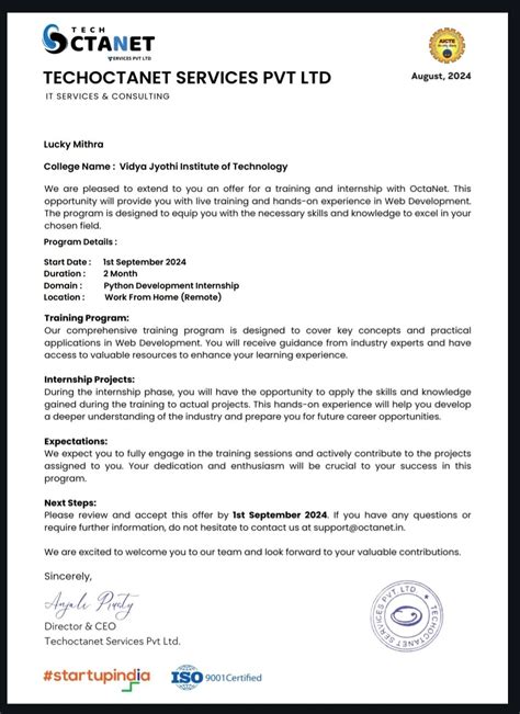 Lucky Mithra On Linkedin Internship Python Techjourney Octanet Learningandgrowing