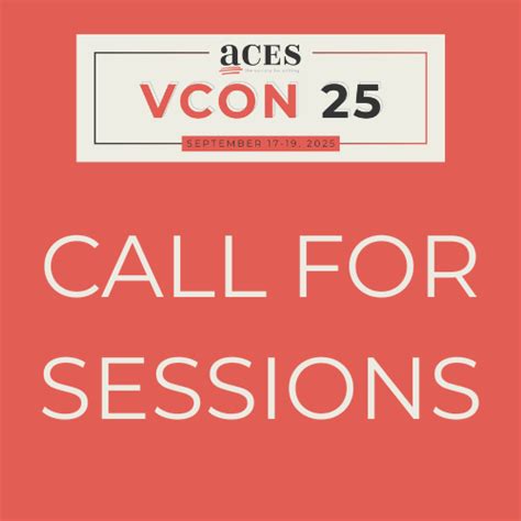 Present A Session At An Aces Vcon Aces The Society For Editing