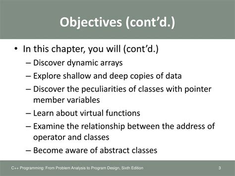 Ppt Chapter 12 Pointers Classes Virtual Functions And Abstract