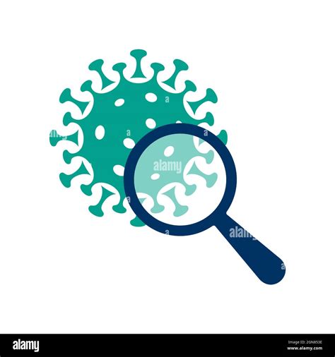 Virus Under A Magnifier Scientific Vector Icon Disease Laboratory Research Study Or Analysis