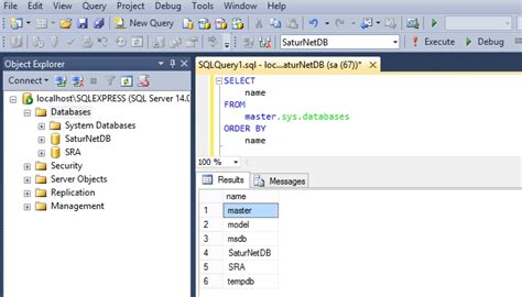 sql server query untuk menampilkan semua nama database yang ada di server