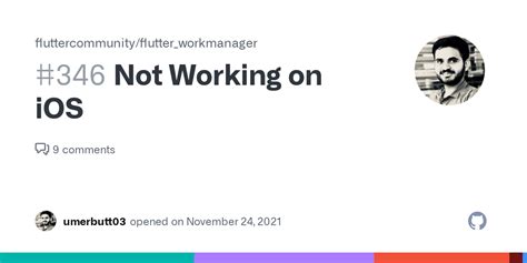 not working on ios · issue 346 · fluttercommunity flutter workmanager