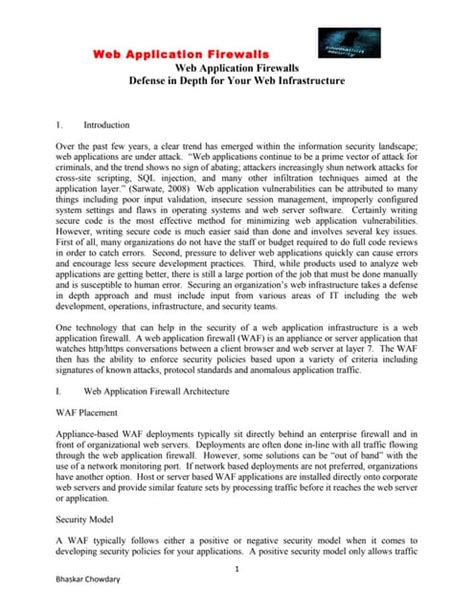 Web Access Firewall Pdf