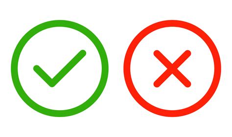 Tick And Cross Checkmark Line Icon 16730159 Vector Art At Vecteezy