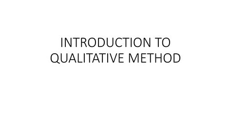 INTRODUCTION TO QUANTITATIVE METHOD IN RESEARCH PPT