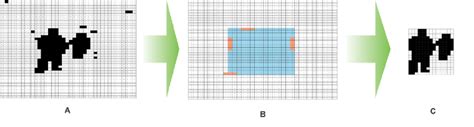 extracting the bounding box of objects a black and white subtraction