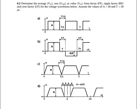 Solved 0 2 Determine The Average Vav Rms Vrms Ac Value Chegg Com