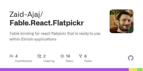 Github Zaid Ajajfablereactflatpickr Fable Binding For React Flatpickr That Is Ready To Use