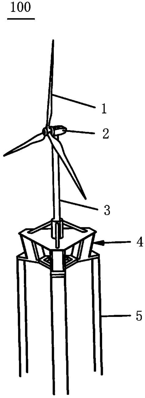 Floating Fan Base With Flare Type Tension Legs Marine Wind Driven Generator And Construction