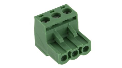 1757022 Phoenix Contact 5 08mm Pitch 3 Way Right Angle Pluggable Terminal Block Plug Cable