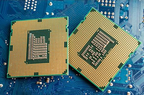 Premium Photo Cpu Central Processor Unit Chip Chip On Circuit Board