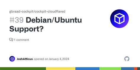 Debian Ubuntu Support · Issue 39 · Gbraad Cockpit Cockpit Cloudflared · Github