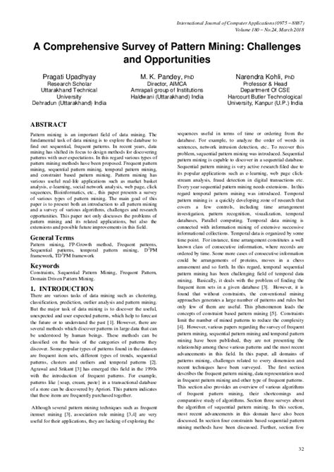 Pdf A Comprehensive Survey Of Pattern Mining Challenges And