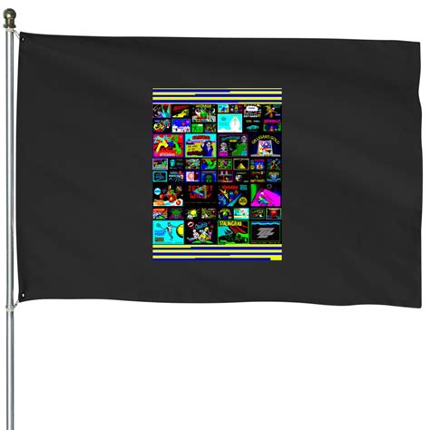 zx spectrum game loading screens part i sticker house flags sold by
