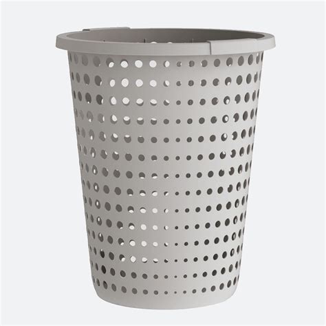Bubble Round Laundry Basket Grey White Tandc
