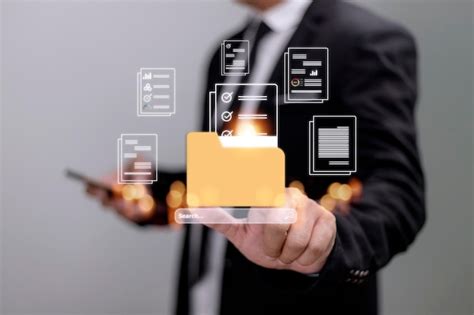 Premium Photo Uploading Documents From Folder Open File Folder With Flying Blank Documents