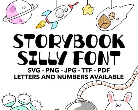 Storybook Silly Font Svg Storybook Font For Cricut Storybook Font Svg Png  Ttf Pdf