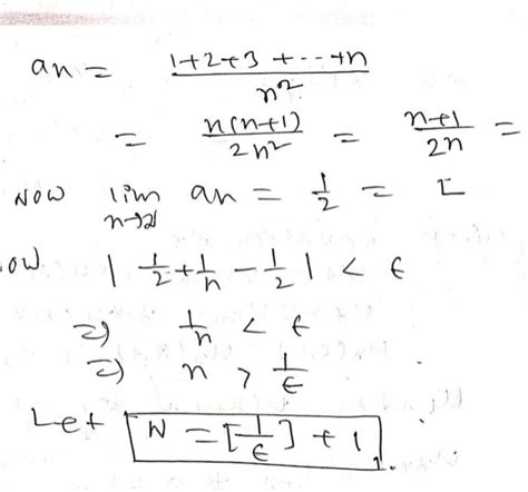 solved an n21 2 3 ⋯ n 2n2n n 1 2nn 1 now limn→2an 21 Σ ow