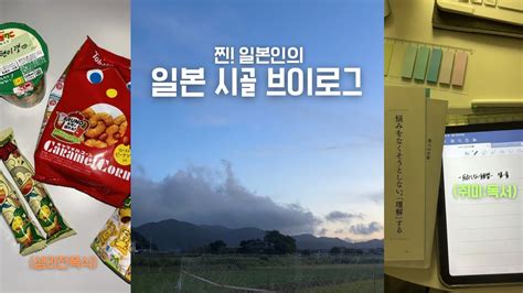 Vlog 찐일본인의 시골 브이로그 또 생리전이 왔네 폭식해야쥐 밀가루파티일본과자목살and비빔면 언박싱피토틱스넘버즈인 인생한국과자찾음