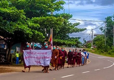 ထားဝယ်မြို့နယ်တွင် သံဃာတော်များက စစ်ကောင်စီကို ပတ္တနိက္ကုဇ္ဇန ကံဆောင
