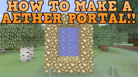 How To Make A Aether Portal In Minecraft Make A Working Aether Portal