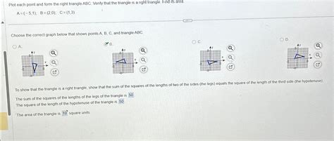 Solved Plot Each Point And Form The Right Triangle Abc