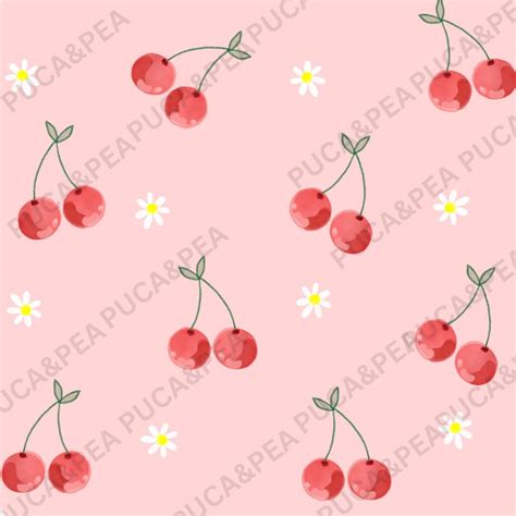 Cherry Seamless Pattern Cute Cherry Print Pink And Red Cherry Pattern For Printing And