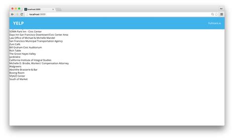 Fullstack React React Tutorial Cloning Yelp