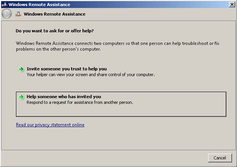 Offer Remote Assistance Directly Via Gui Interface In Windows 7