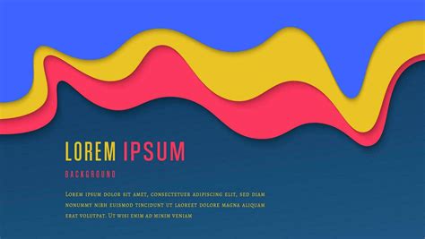 Bright Colorful Abstract Wave Shapes Papercut Style Background Design 28130943 Vector Art At