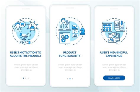 UX Improvement Onboarding Mobile App Page Screen Vector Art At Vecteezy