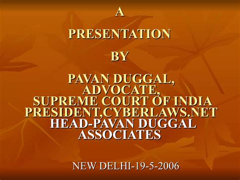 Indian Cyberlaw Ppt