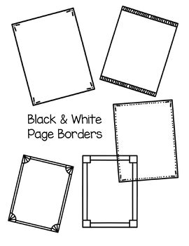 Black And White Page Borders Free Bandw Page Border Frame Clipart 47