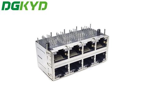 2x4 Multi Port Gigabit Integrated Filter Rj45 Network Port Socket