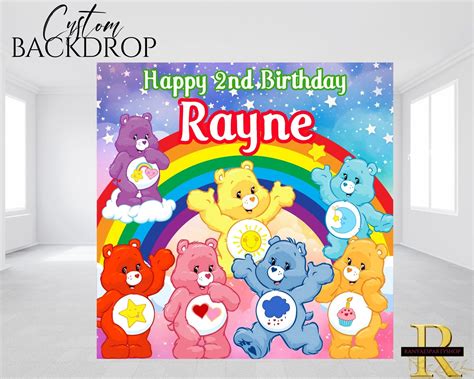 Care Bears Backdrop Care Bears Banner Care Bear Birthday Backdrop