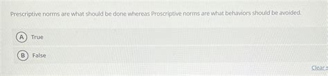 Solved Prescriptive Norms Are What Should Be Done Whereas