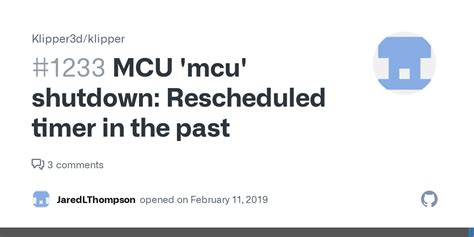 Mcu Mcu Shutdown Rescheduled Timer In The Past · Issue 1233
