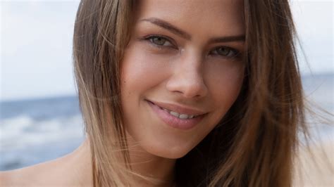 Baggrunde Lada A Laina Femjoy øjne Smil Smuk Næse Kind Hud