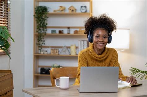 Young Happy Asian Girl Student Wear Glasses Online Learning Class