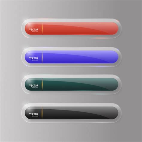 Premium Vector Buttons Web Glass Colorful